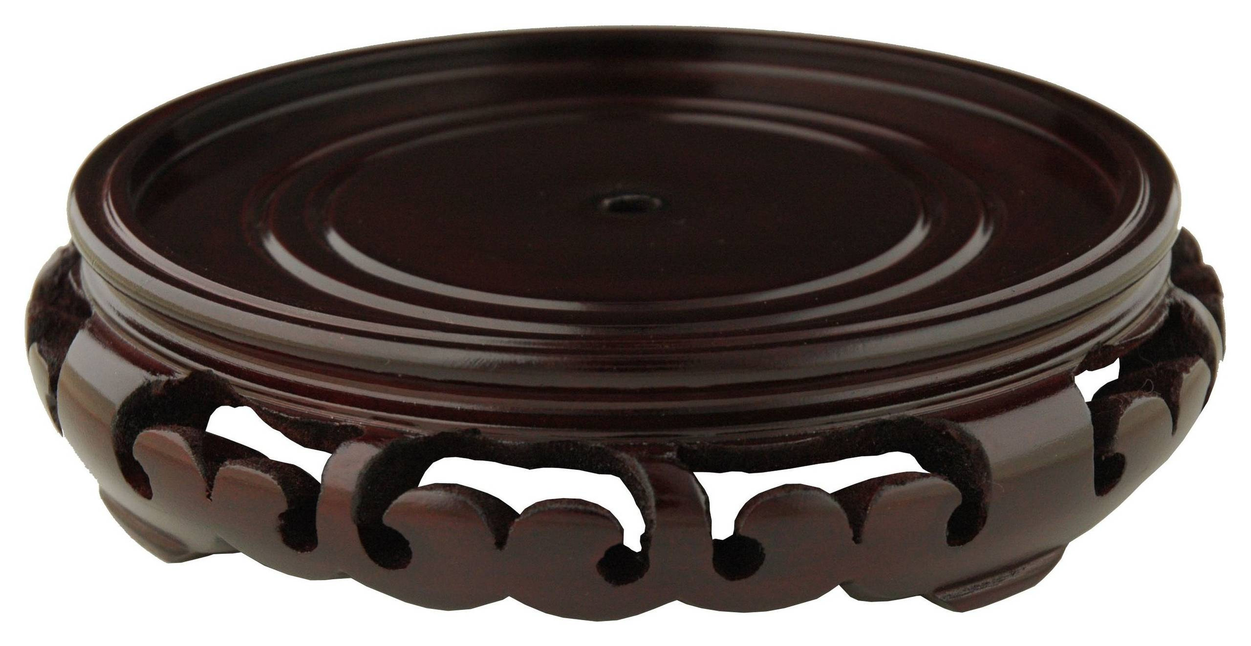 Rosewood Carved Pedestal Stand, 9.0" - Traditional - Decorative Objects ...