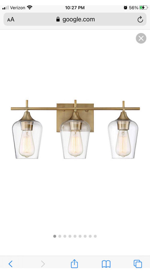 Help with sizes for bathroom vanity light fixtures and mirrors!