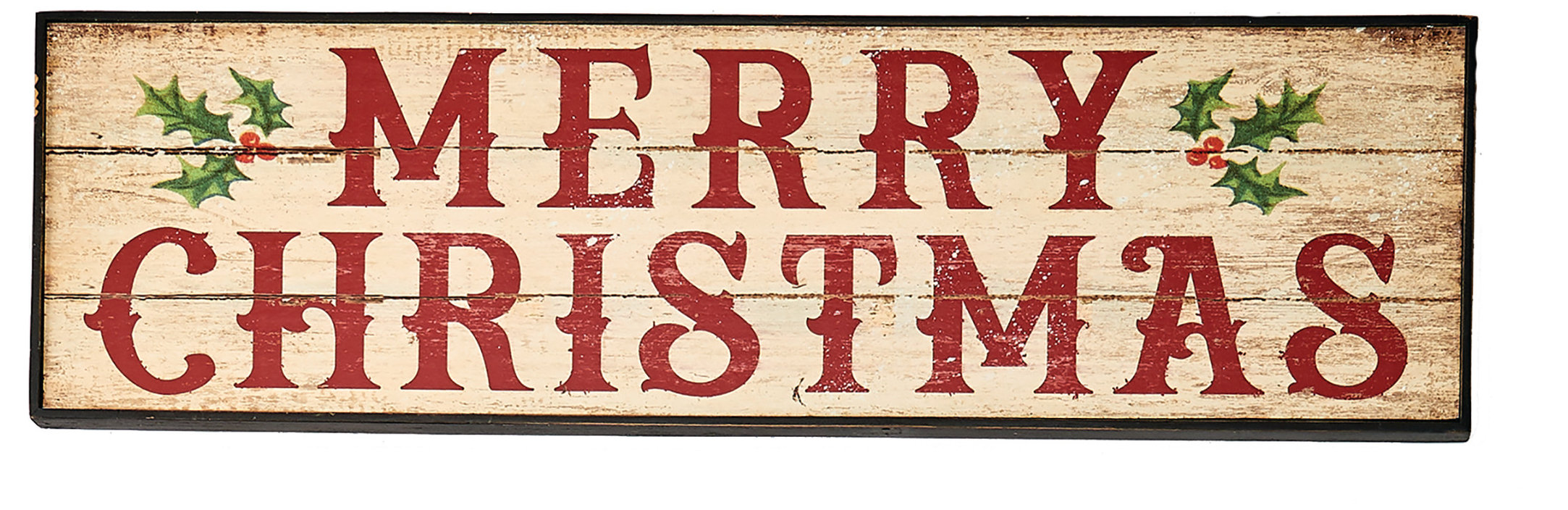 28" Wood Merry Christmas Sign - Contemporary - Novelty Signs - by WORTH ...