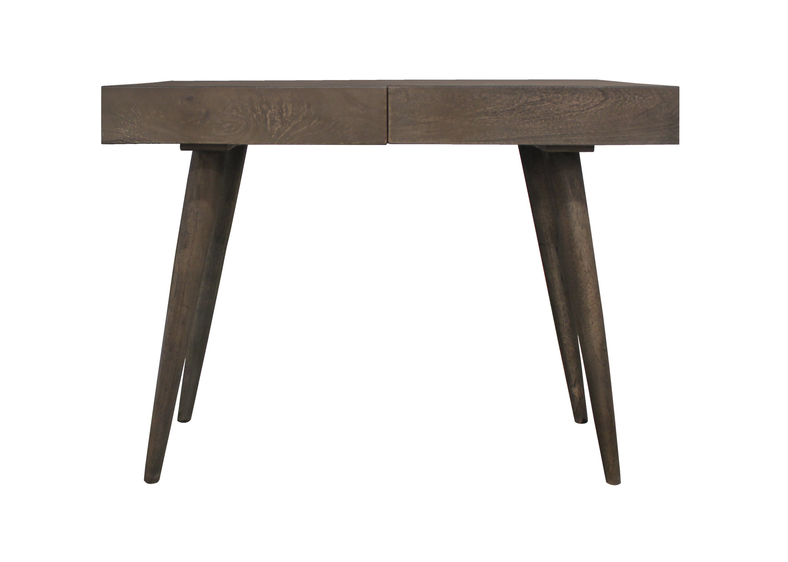 Benedict Gray Acacia Solid Wood 2 Drawer Desk - Midcentury - Desks And ...