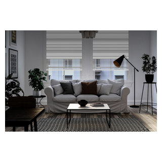 Shade by Jamie: Vertilux Roller Shades - Modern - Living Room - Austin ...