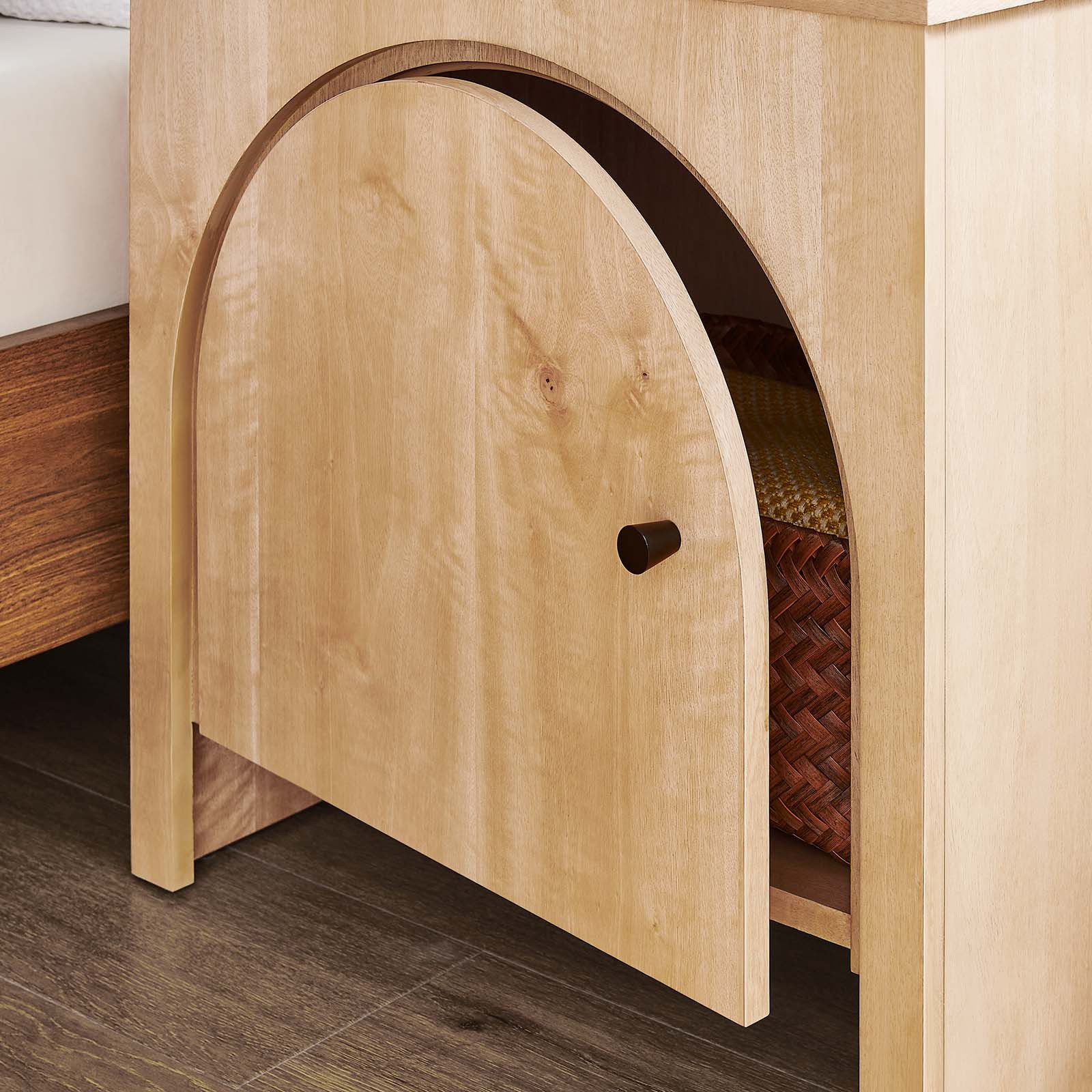 Appia Arched Door Nightstand - Oak - Transitional - Nightstands And ...