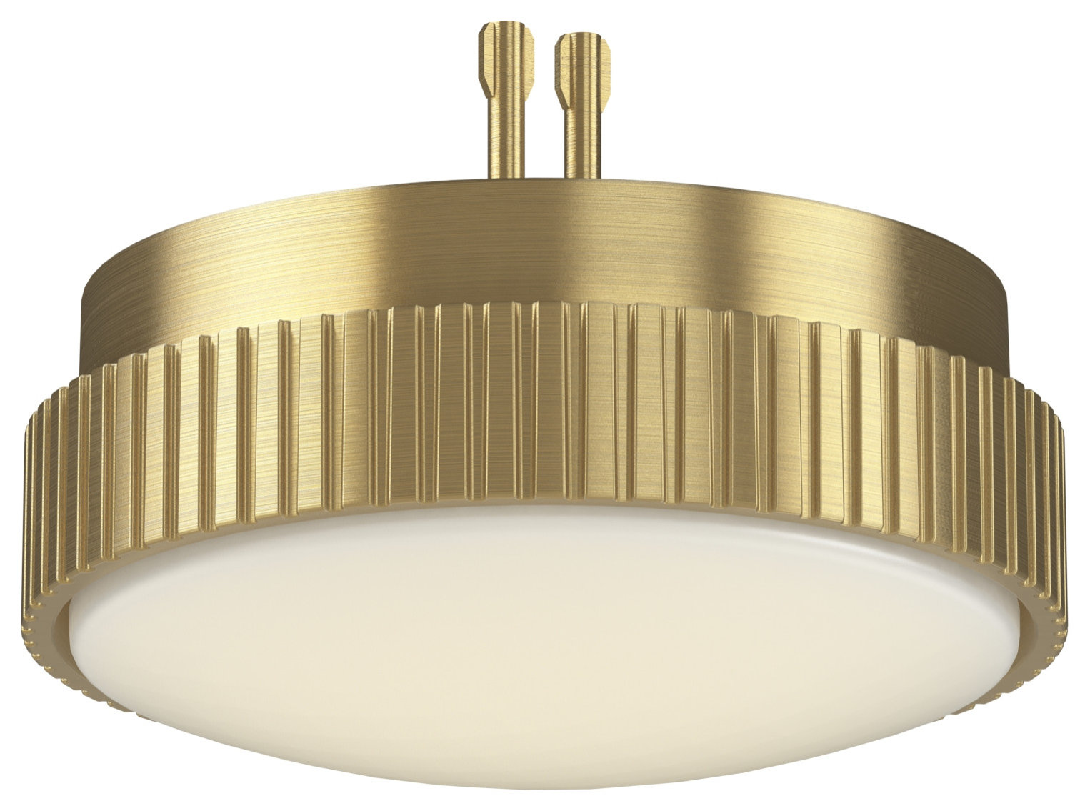 Kute Ceiling Fan Knurled CCT Select LED Light Kit Satin Brass ...