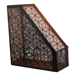 Metallic Black Magazine Holder - Contemporary - Magazine Racks - by ...