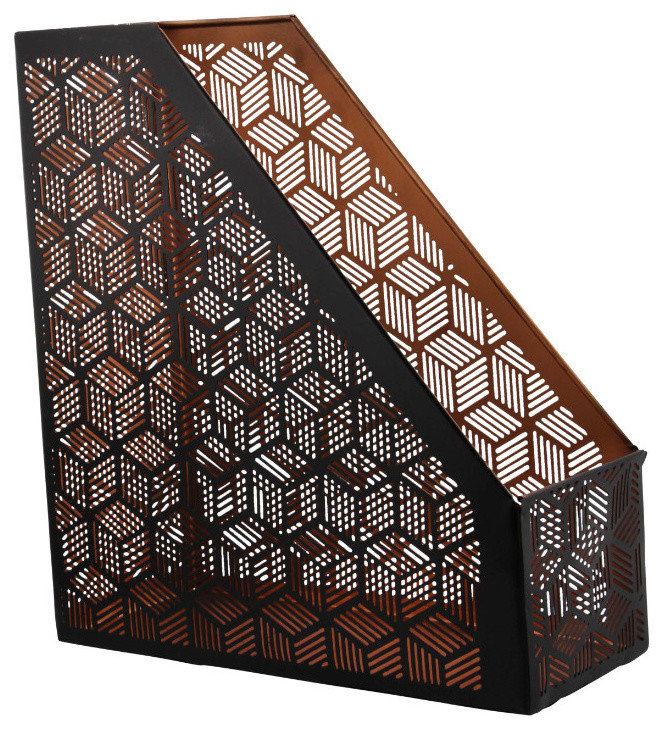 Metallic Black Magazine Holder - Contemporary - Magazine Racks - by ...
