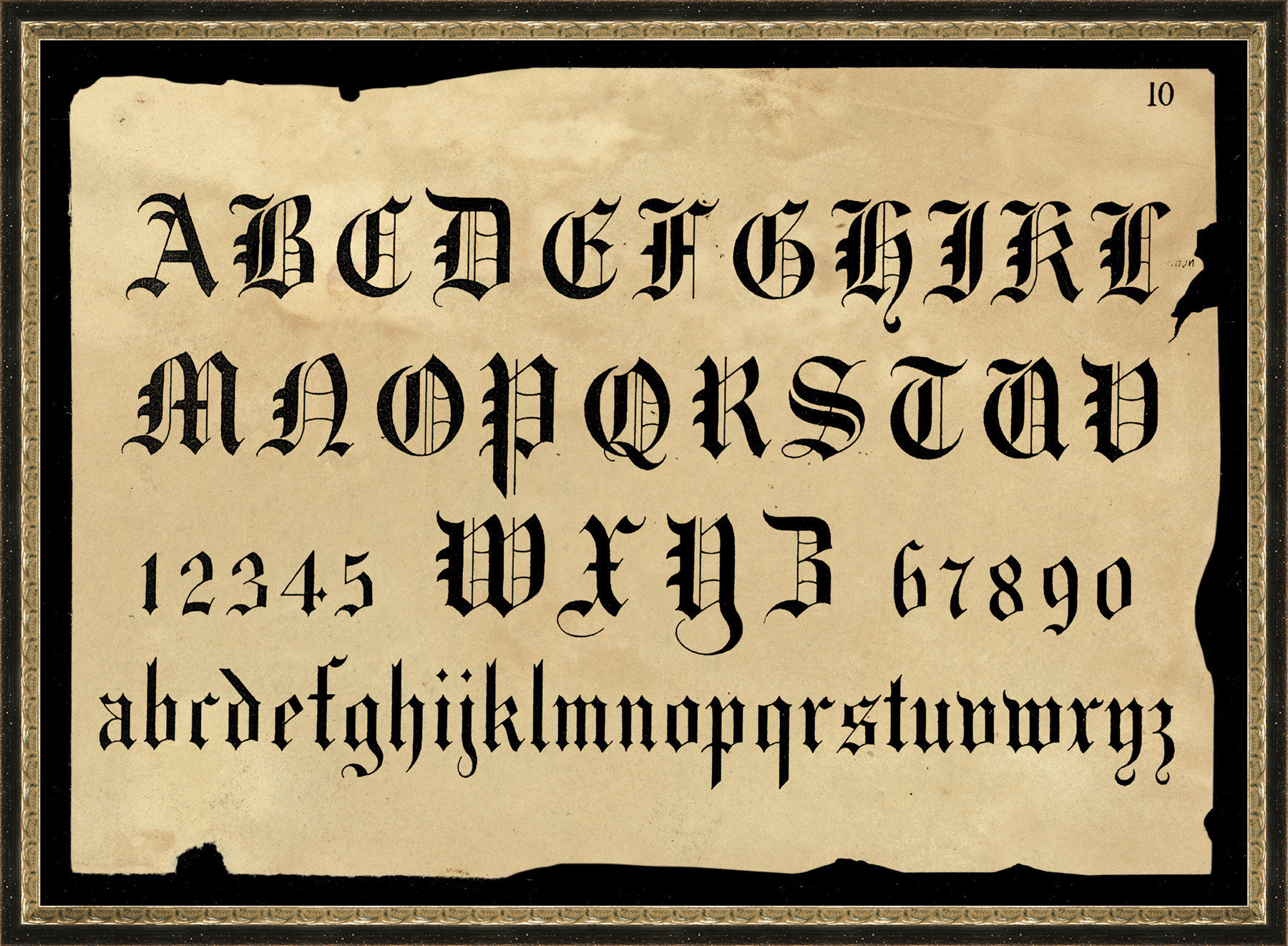 Vintage Alphabet 1, Giclee Reproduction Artwork, 31.5x23 - Traditional ...