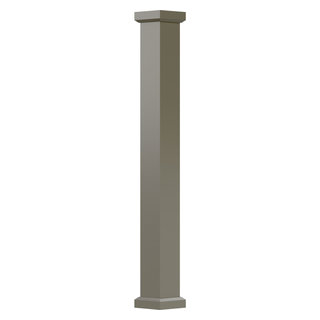 6" x 8' Endura-Aluminum Empire Style Column, Square Shaft, Textured ...