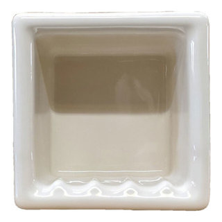 Recess Porcelain Rectangle Soap Dish Niche Shelf Bathroom Shower Holder ...