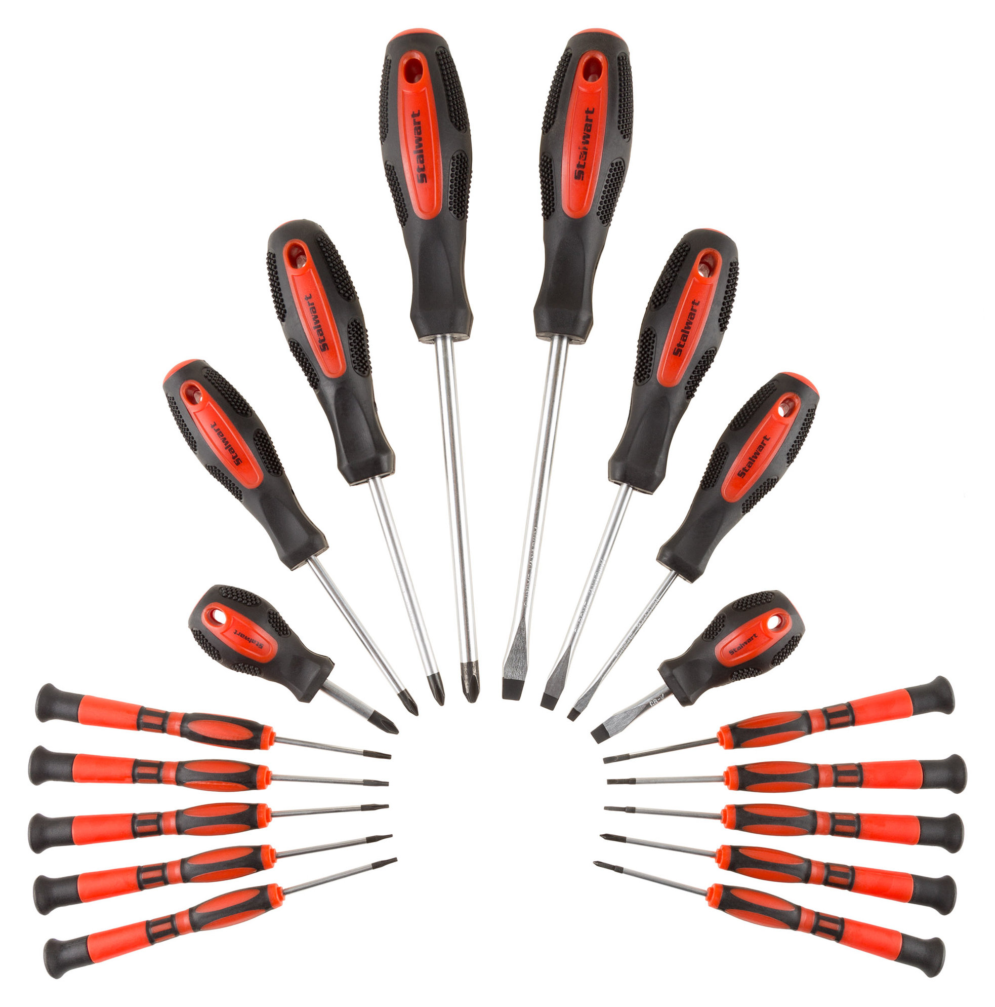 18-Piece Screwdriver Set With Wall Mount and Magnetic Tips By Stalwart ...