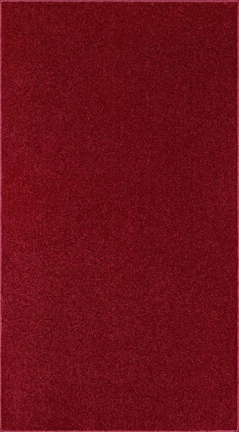 American Bright Solid Color Area Rugs, Burgundy, 5' x 7' - Contemporary ...