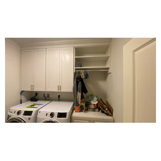 Boston Area Custom Laundry Storage Design Above Washing Machine ...