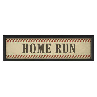 Home Run Framed Sign - Contemporary - Prints And Posters - by Art ...