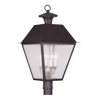 4 Light Outdoor Post Top Lantern in Coastal Style - 15 Inches wide by ...