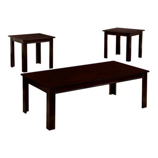 Harrison 3 Piece Table Set, Transitional Style, Espresso - Transitional ...