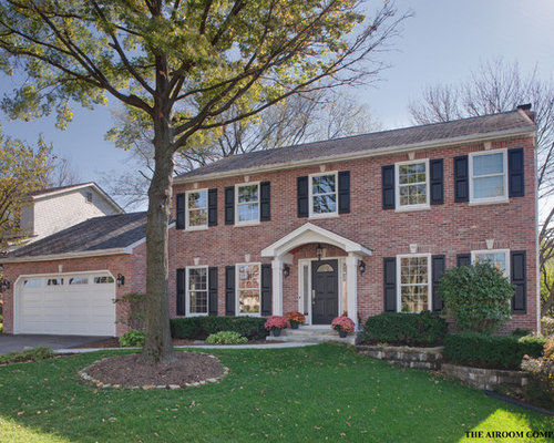 Brick Front Colonial Home Design Ideas, Pictures, Remodel and Decor