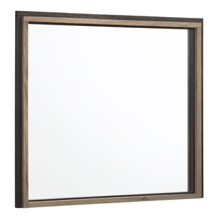 Baker Rectangular Dresser Mirror Brown and Light Taupe - Transitional ...