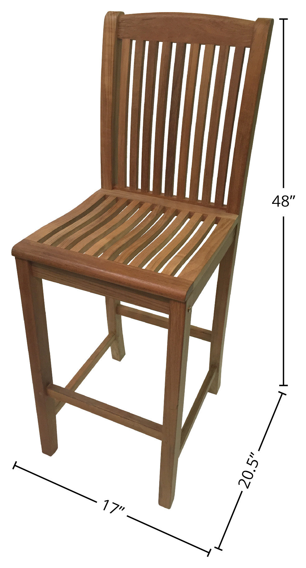 Royal Teak Bar Stool, Natural - Transitional - Outdoor Bar Stools And Counter Stools - by ...