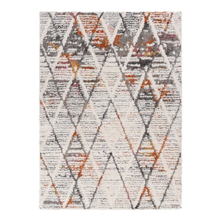 Polaris PRI-2303 Machine Woven Area Rug, 6'7" x 9' - Contemporary ...
