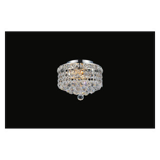 Chrome Two Light Flush Mount from the Luminous Collection, 8.000 ...