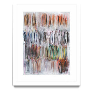 Giant Art 30x40 Paint Scribble II Matted and Framed in Multi-Color ...