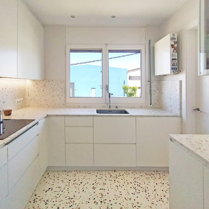 75 Beautiful Kitchen with Terrazzo Benchtops and Grey Benchtop Ideas ...