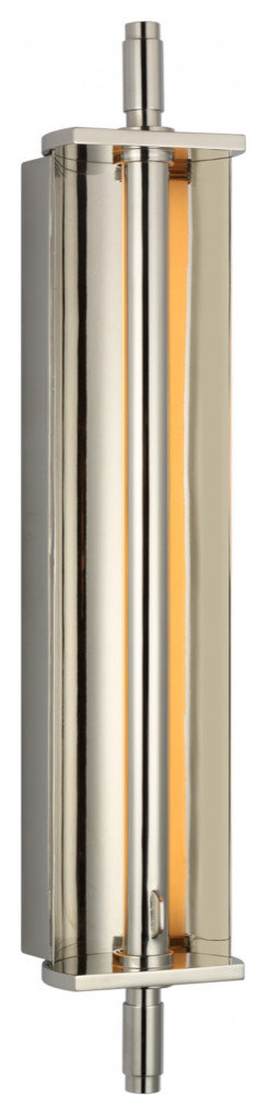 Cilindro Large Reflector Wall Sconce, 1-Light, LED, Polished Nickel, 22 ...