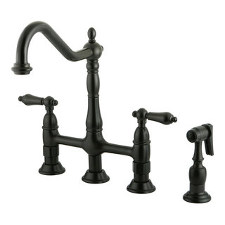 Heritage 8" Center Kitchen Faucet With Side Sprayer - Traditional ...