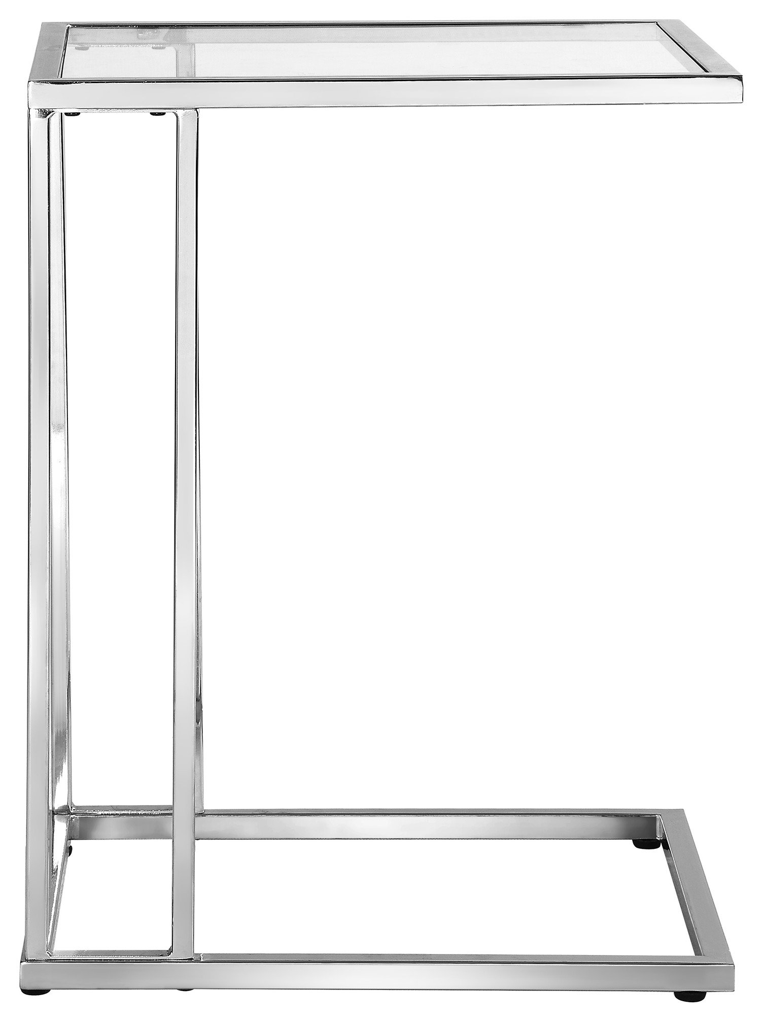 Provenzano Glass Top C Table, Chrome - Contemporary - Side Tables And ...