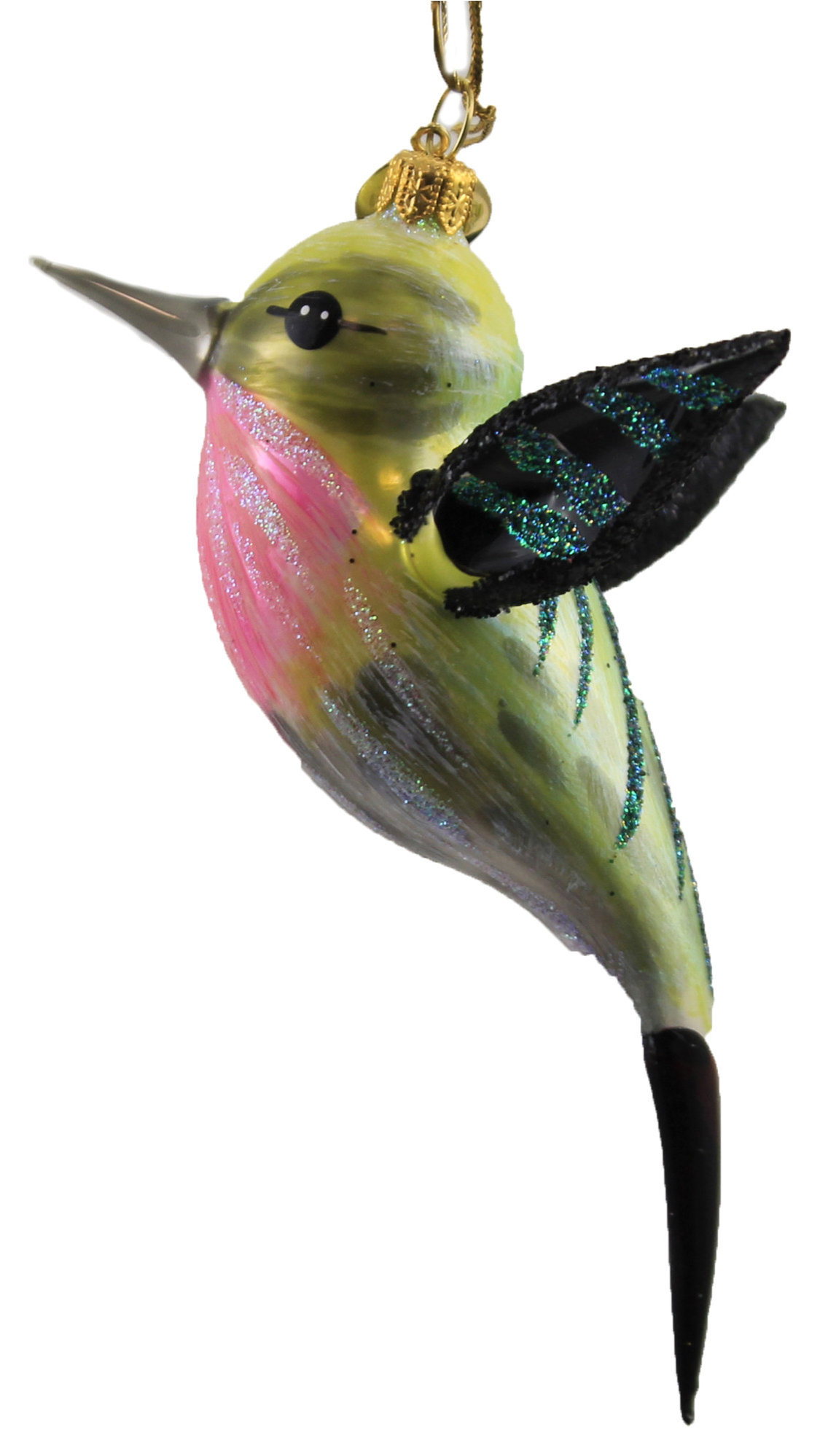 Morawski Ruby Throated Hummingbird Glass Ornament Summer Bird Nectar ...