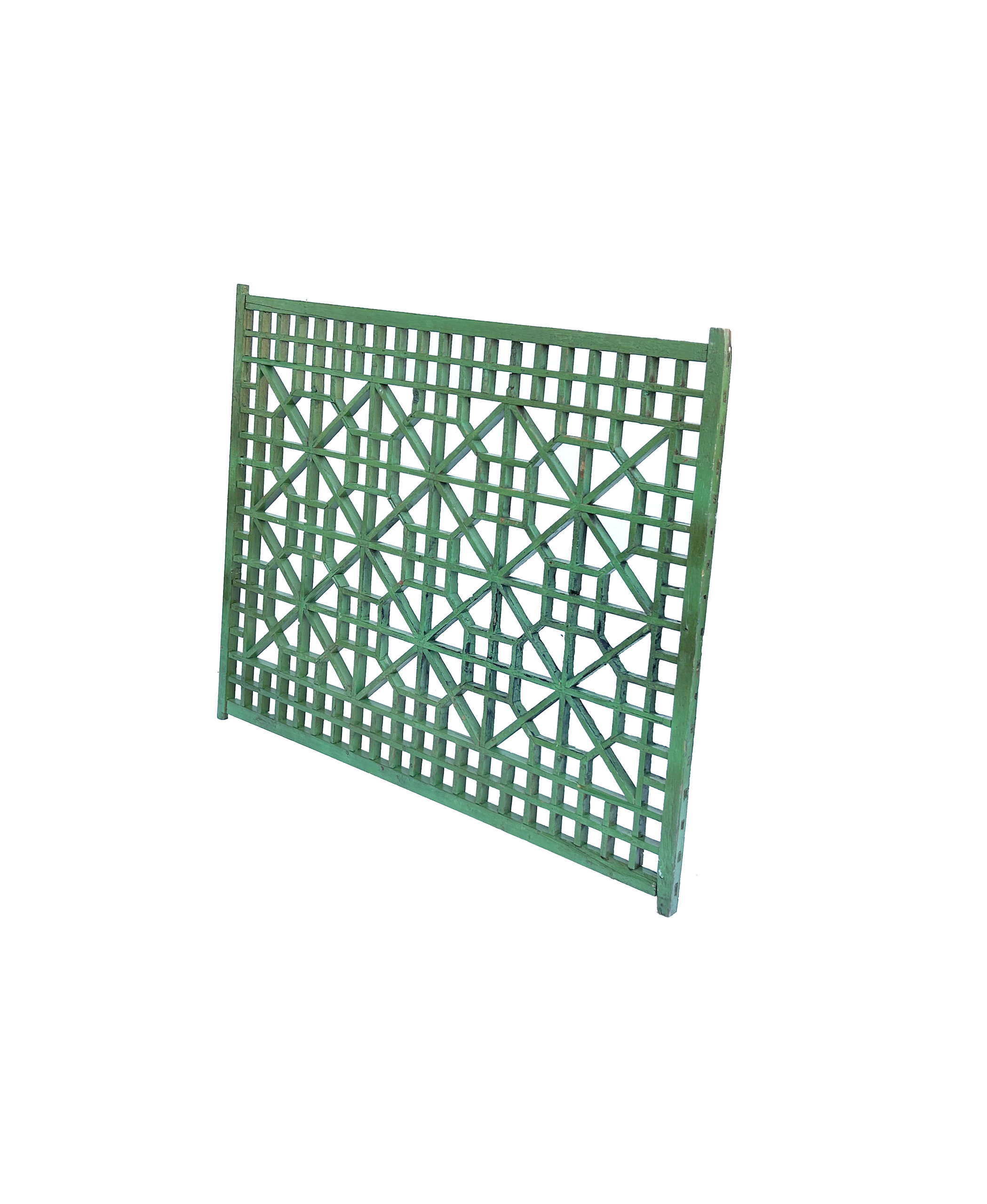 Vintage Rustic Bright Green Grid Geometric Wood Wall Panel - Rustic ...