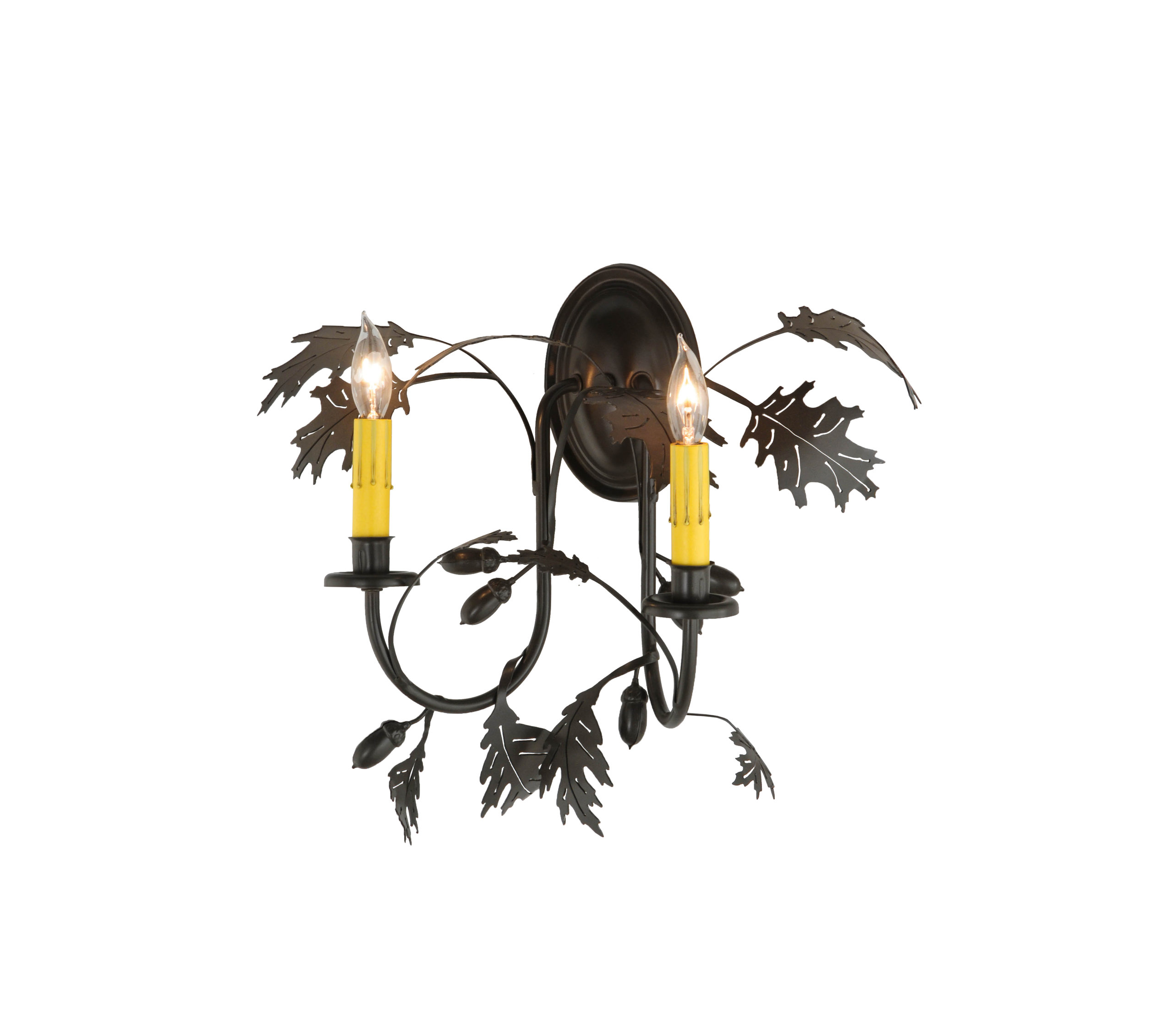 18W Oak Leaf & Acorn 2 LT Wall Sconce - Rustic - Wall Sconces - by ...