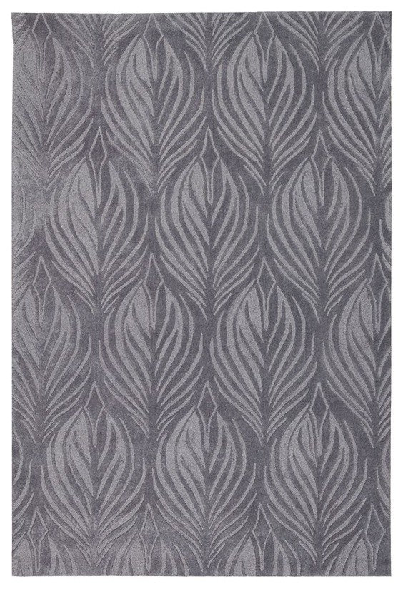 Nourison Contour CON06 Slate Area Rugs, 5'x7'6" - Tropical - Area Rugs ...