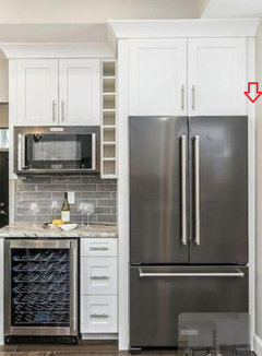 Fridge sticks out way too far