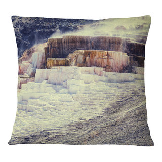 Hot Springs in Yellowstone Seascape Throw Pillow, 16"x16 ...