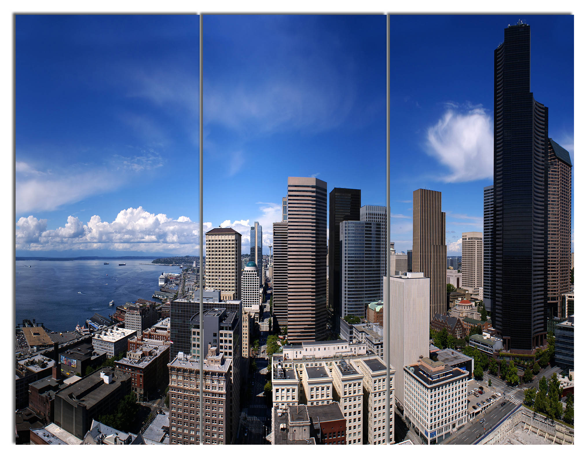 "Seattle Downtown from Smith Tower" Metal Art, 36"x28" - Contemporary ...