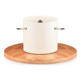 Tree Nest Moonlight Tabletop Christmas Tree Stand for Real Trees, White ...