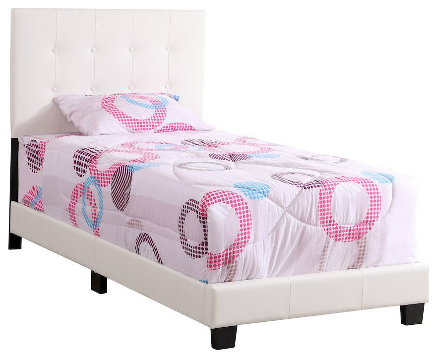 Glory Furniture Caldwell Twin Bed in White Color - Contemporary - Towel ...