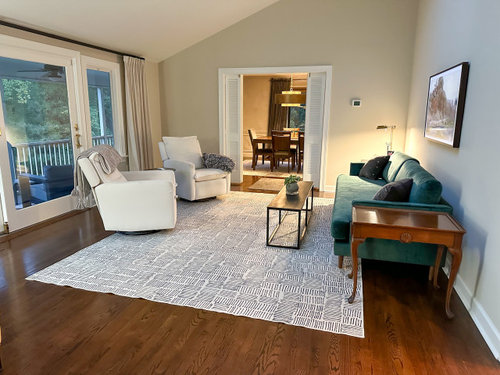 Living room layout with 3 points of entry | Houzz Forum