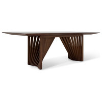 Modern Brazilian, Laguna, Glass Top Dining Table - Transitional ...