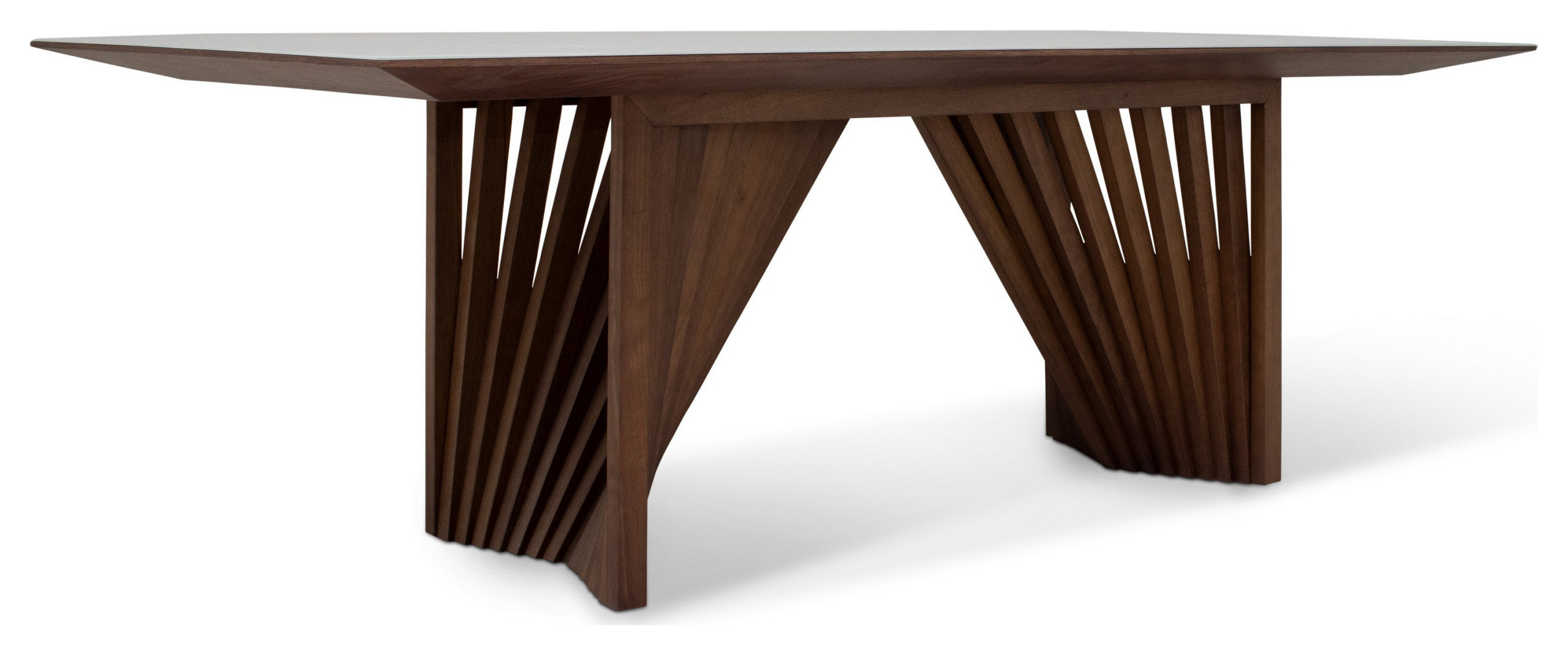 Modern Brazilian, Laguna, Glass Top Dining Table - Transitional - Dining Tables - by Urbia | Houzz