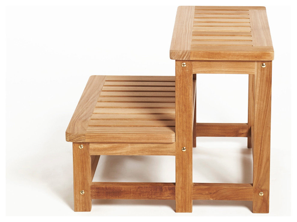 Teak Hot tub step 24" (60 cm) - Modern - Hot Tub And Pool Accessories ...