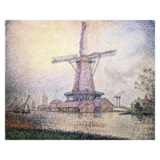 Paul Signac Dutch Mill at Edam, 20"x25" Wall Decal, 20x25 - Farmhouse ...