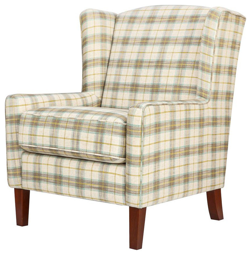 Traditional Classic Wingback Upholstered Accent Chair - Farmhouse ...