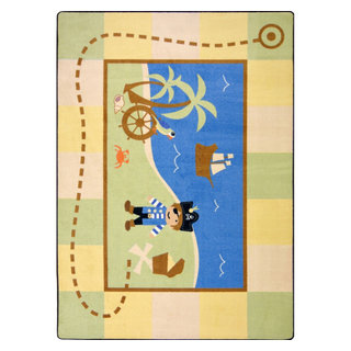 Lil' Pirate 7'8" x 10'9" area rug in color Multi - Tropical - Kids Rugs ...