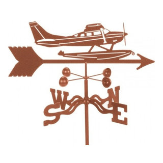 Float Airplane Weathervane With 4 Sided Mount - Contemporary - Weather ...