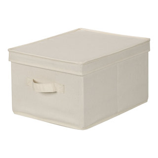 Medium Storage Bin With Lid, Medium - Transitional - Storage Bins And ...