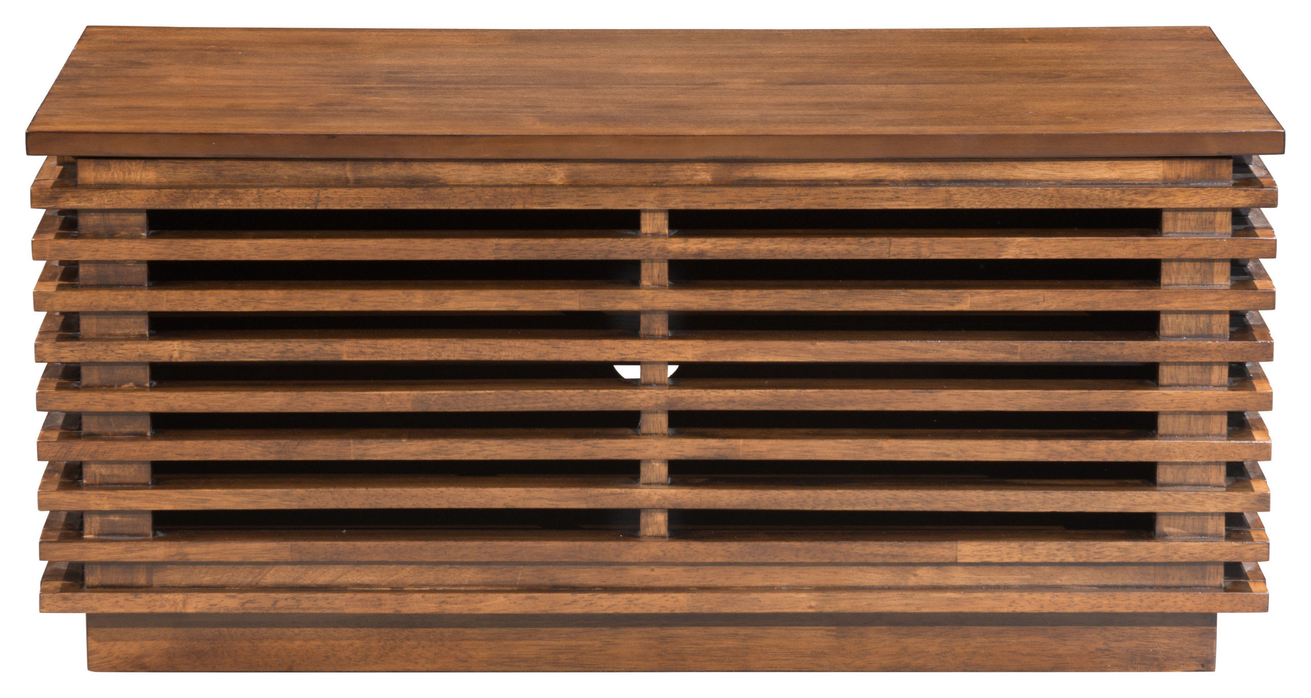 Linea Narrow Entertainment Stand Walnut - Contemporary - Entertainment ...