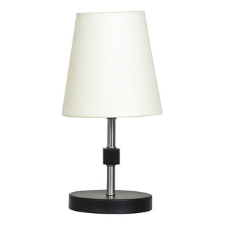 House of Troy Bryson B203-BLK/SN 1 Light Table lamp in Black/Satin ...
