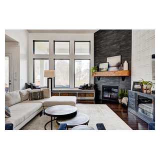 Posh Home Remodel - Contemporary - Living Room - Indianapolis - by ...