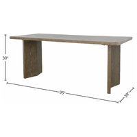 Fraser Rectangular Dining Table, Brown - Farmhouse - Dining Tables - by LH Home | Houzz